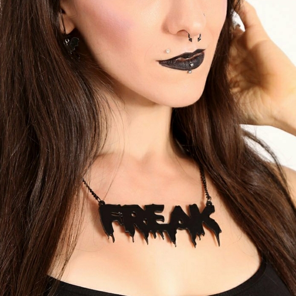 Jewelry | Freak Statement Chain Pendant Necklace Goth | Poshmark